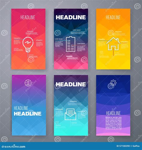 Modern User Interface Screen Template For Mobile Stock Illustration