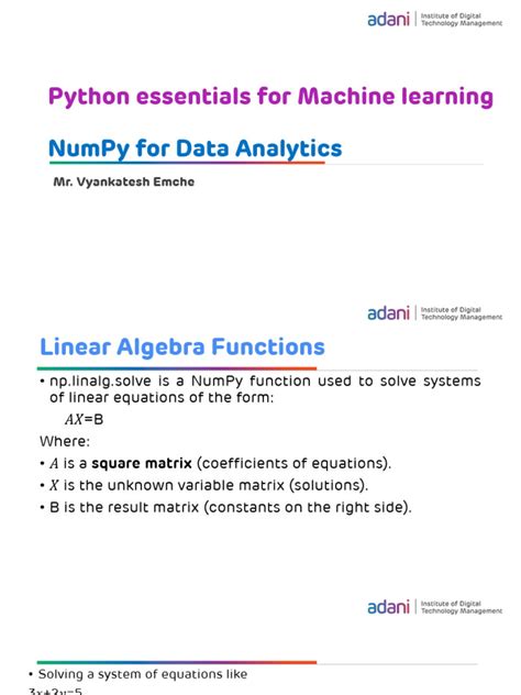 Unit 2 Numpy Advanced Pdf