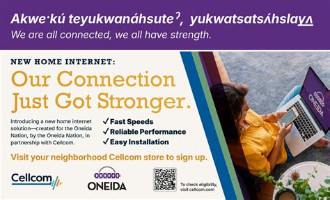 Oneida Nation Oneida Nation And Cellcom Partner To Bring High Speed