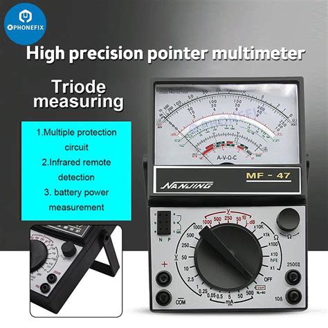 Mf47 Pointer Multimeter Capacitance Resistance Tester With Buzzer