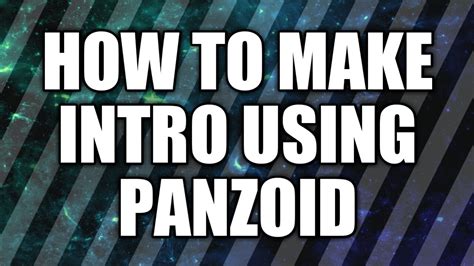how to make your own intro youtube