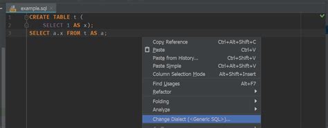 Sql As Keyword For Table Aliases Ides Support Intellij Platform Jetbrains