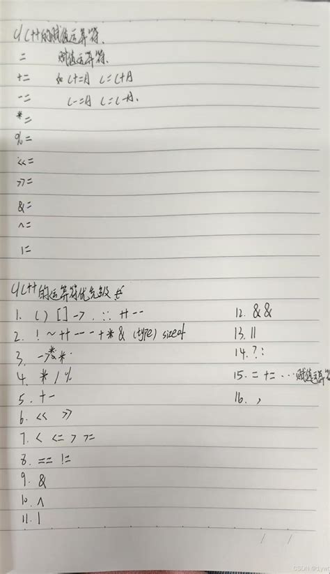 c c 笔记 基础知识（2）运算符 及优先级 csdn博客