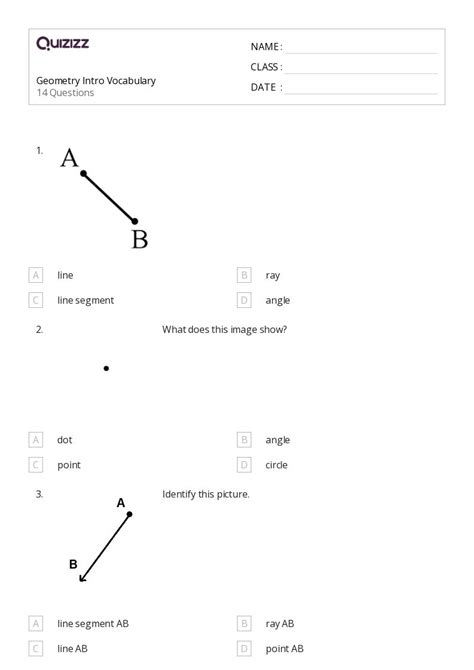 50 Geometry Worksheets For 7th Year On Quizizz Free And Printable