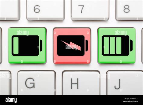 Battery Charging Status Key On Keyboard Stock Photo Alamy