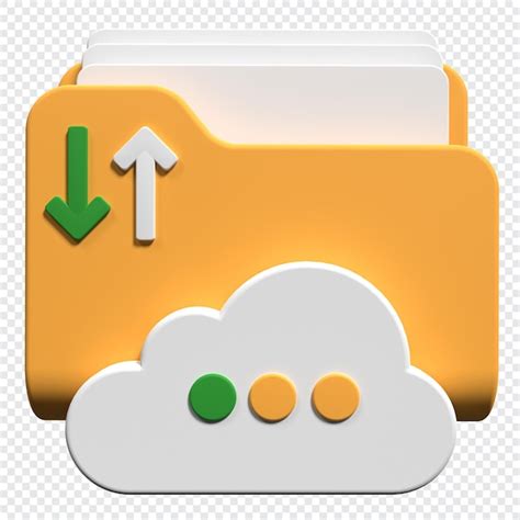 Premium Psd Cloud Storage 3d Illustration File Transfer Concept Cloud Download And Upload Icon