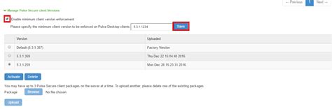 component set options for ivanti connect secure