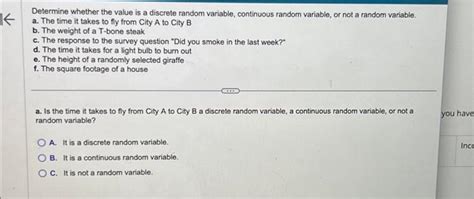 Solved Determine Whether The Value Is A Discrete Random