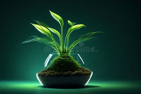 Illuminated Botanical Specimen Experimental Flora Embracing Bio