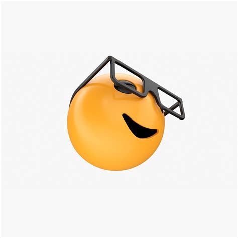 Emoji 074 Smiling With Glasses 3d Model Download Hobbies On