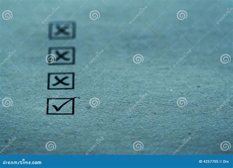 Check And Uncheck Concept Stock Image Image Of Sign Check