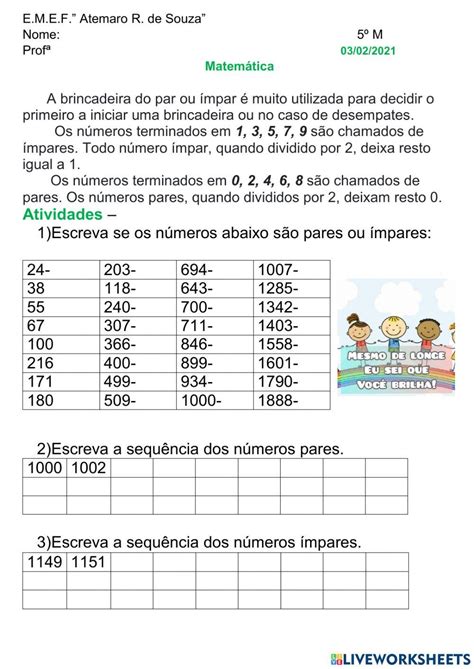 atividades de números pares e ímpares📢 descubra o mundo das apostas