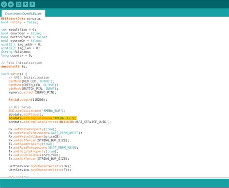 Ble Door Unlock Over Ble Uart Realtek Iotwi Fi Mcu Solutions