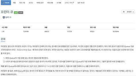 백준 1966 Python 프린터 큐 백준 1966 Python 프린터 큐