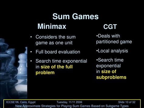 Ppt New Approximate Strategies For Playing Sum Games Based On Subgame Types Powerpoint