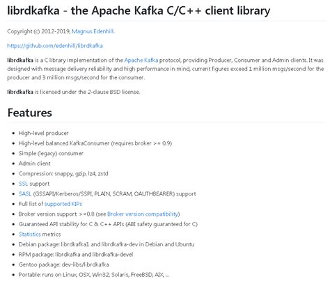 酷站推荐 github librdkafka Kafka C library 知乎