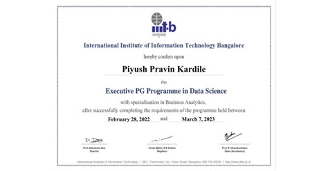 Piyush Kardile On Linkedin Ds C41 Epgds Ba • Piyush Pravin Kardile • Upgrad