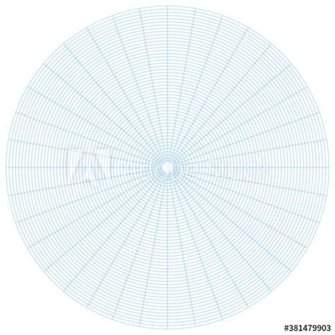 Circle Grid Polar Coordinates Engineering Graph Paper Vector Buy