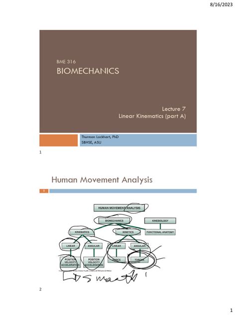 Lecture 7 Linear Kinematics A F23 Pdf Kinematics Euclidean Vector