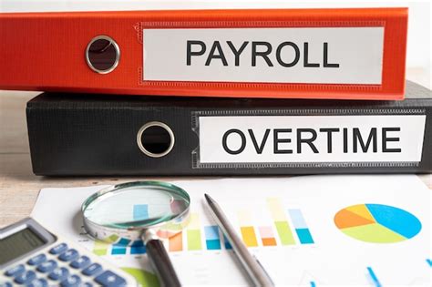 Premium Photo Payroll Overtime Binder Data Finance Report Business