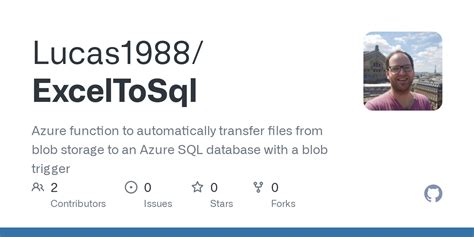 Github Lucas1988exceltosql Azure Function To Automatically Transfer