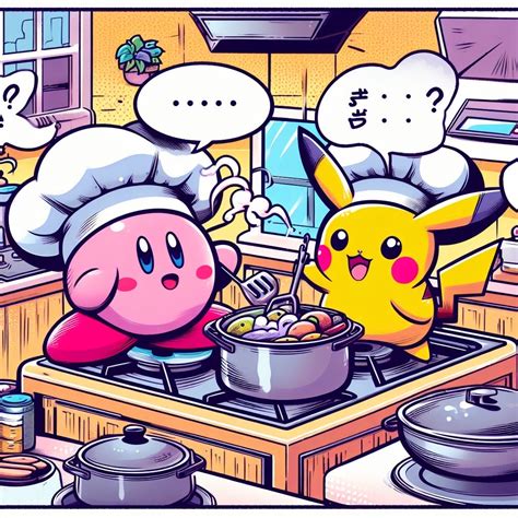Kirby And Pikachu Cooking By Chrisgraduate27 On Deviantart