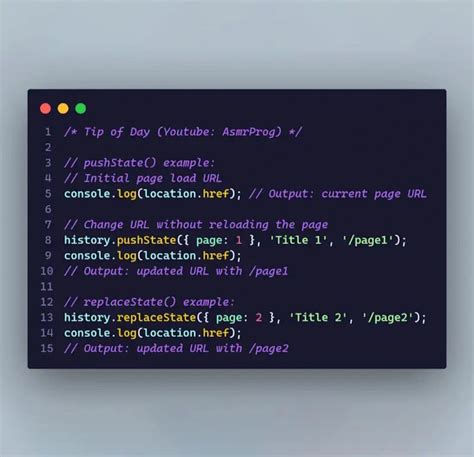 Injam Hossan Mamun On Linkedin 💡 Tip Of The Day Using The History Api For Navigation In