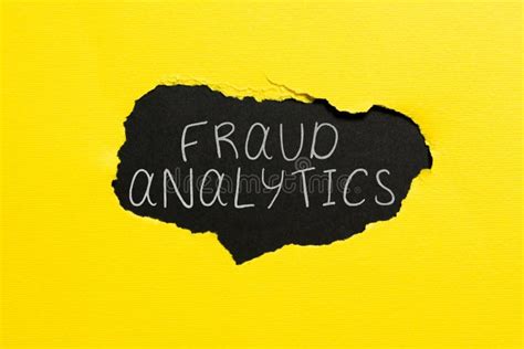Sign Displaying Fraud Analytics Business Concept Identification Of Actual Or Expected Fraud To
