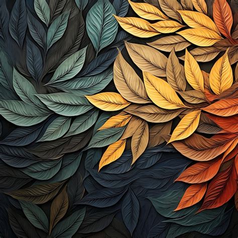 Premium Photo Background Of Leaf Shapes Faux Leather Embossed Patterns Autumnal Copper C