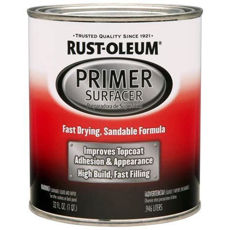 Rust Oleum Automotive 1 Qt Gray Filler Primer 2 Pack 254863 The