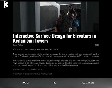 Interactive Surface Design For Elevators Espoo On Behance