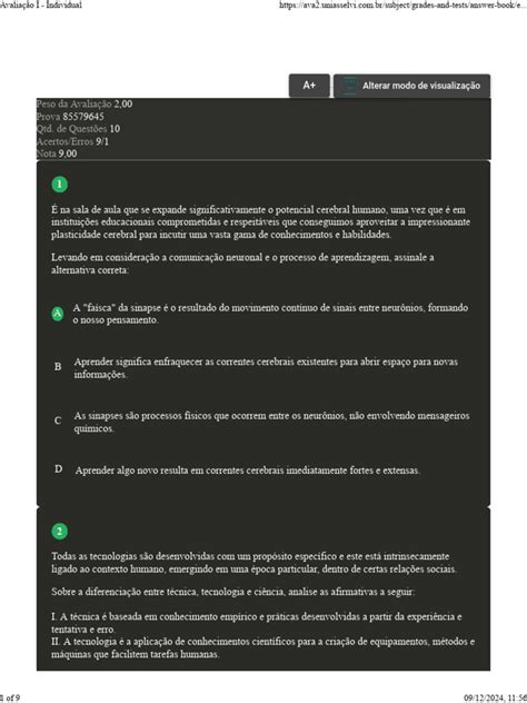 Avaliação Sobre Conhecimento E Tecnologia Pdf Aprendizado Science