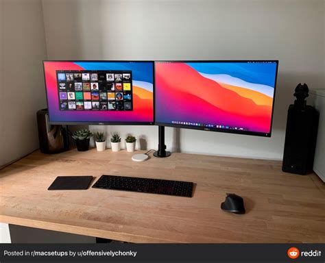 Minimalist Desk Setup With Dual Monitors