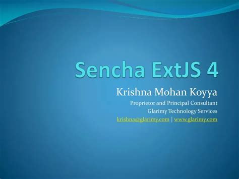 Ppt Sencha Extjs 4 Powerpoint Presentation Free Download Id2023330