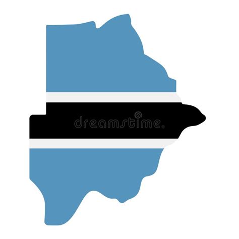 Botswana Map On A World Map With Flag And Map Pointer Vector