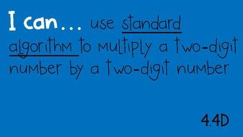 4 4D 2 Digit By 2 Digit Multiplication Using Standard Algorithm