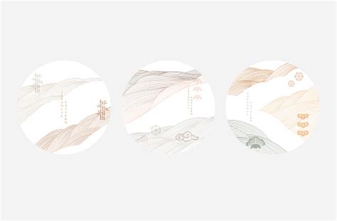 선파 패턴 벡터가 있는 일본 배경 기하학적 패턴이 있는 추상 미술 템플릿입니다 빈티지 스타일의 아시아 아이콘 디자인과 산 숲 일본 문화에 대한 스톡 벡터 아트 및 기타