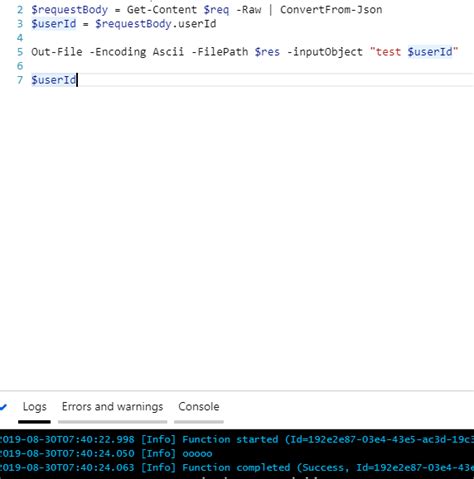 C Pass Values Parameters To Azure Powershell Function By