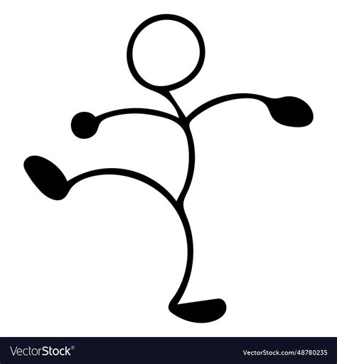 Cute Stickman Royalty Free Vector Image Vectorstock