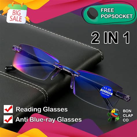 Jual Kacamata 4 In 1 Baca Lensa Doubel Kryptok Auto Super Fokus Anti
