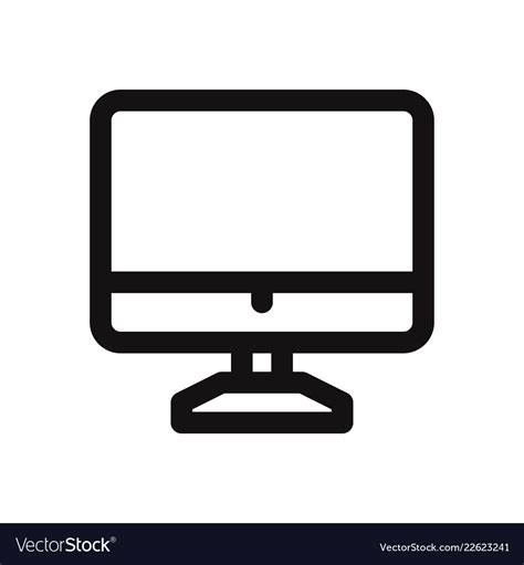 Computer Monitor Icon Royalty Free Vector Image