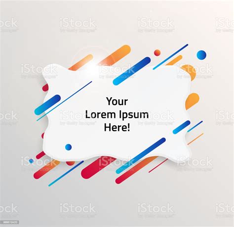 견적에 대 한 현대적이 고 동적 텍스트 상자입니다 고품질 벡터 일러스트입니다 3차원 형태에 대한 스톡 벡터 아트 및 기타 이미지 3차원 형태 개념 개념과 주제