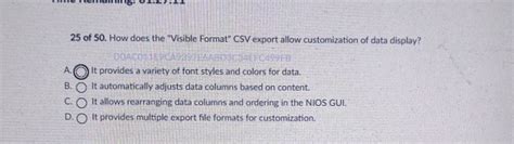 25 Of 50 How Does The Visible Format CSV StudyX