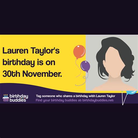 Lauren Taylors Birthday Is 30th November 1986