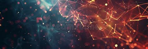 abstract plexus structure of many glowing lines and particles creative technological background