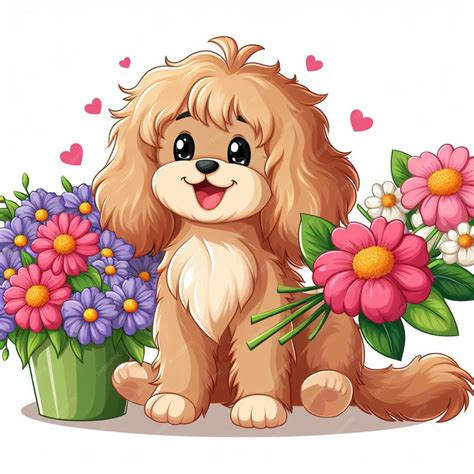 Premium Vector Cockapoo Dog Vector Cartoon Illustration