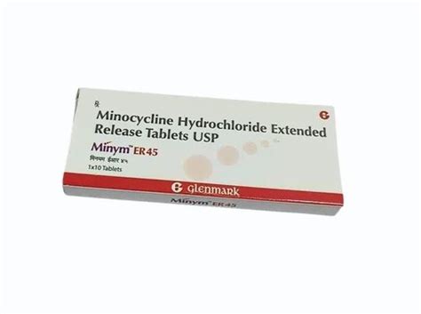 Minym Er 45 Minocycline Hydrochloride Extended Release Tablets Packaging Size 1x10 At In Indore