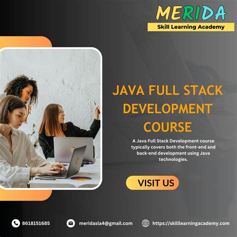 Merida Skill Learning Academy On Linkedin A Java Full Stack Development Course Typically Covers