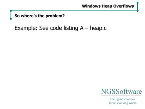 Ppt Windows Heap Overflows Powerpoint Presentation Free Download