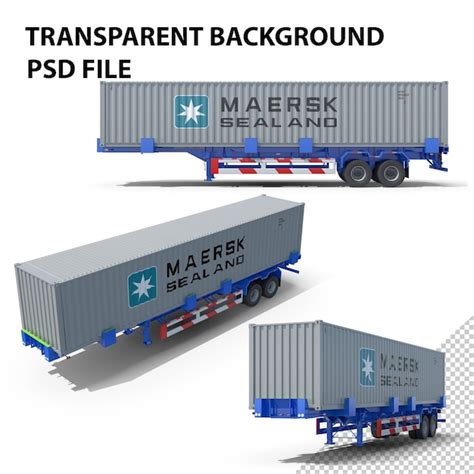 Premium Psd Container Trailer Png